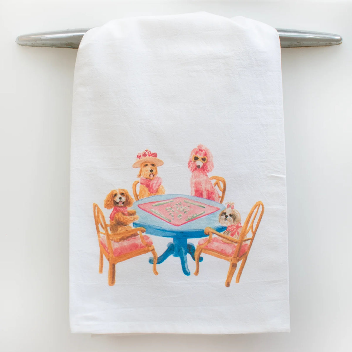Dogs Playing Mahjong Tea Towel – The Gift Pod Boutique