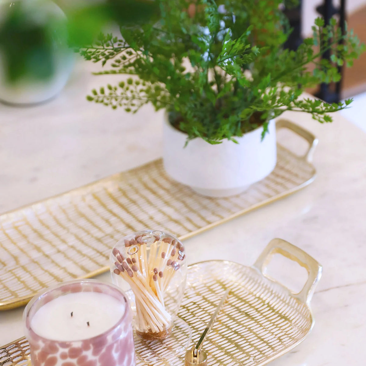 Decorative Gold And White Medium Tray – The Gift Pod Boutique