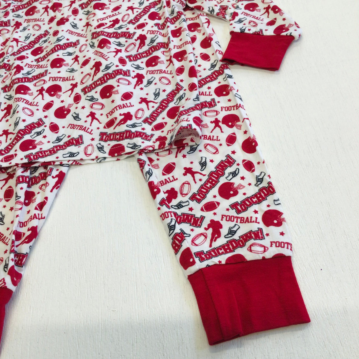 Red & White Football Bamboo Pajamas – The Gift Pod Boutique