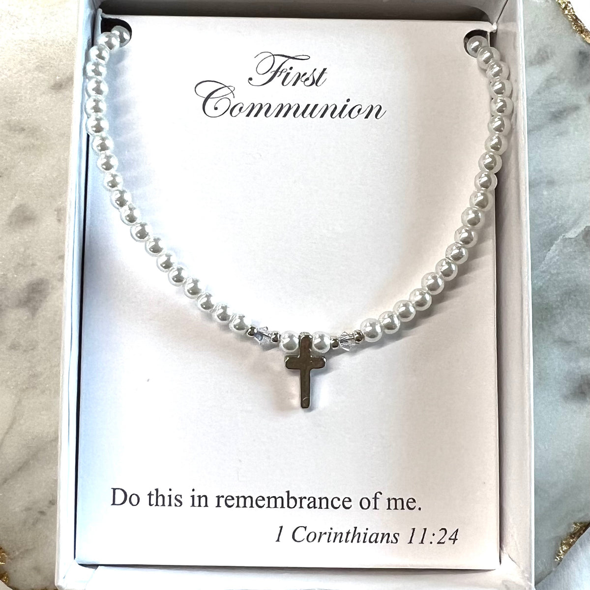 Pearl First Communion Necklace – The Gift Pod Boutique